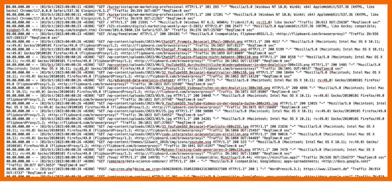 Was ist eine Logfile-Analyse? | 121WATT